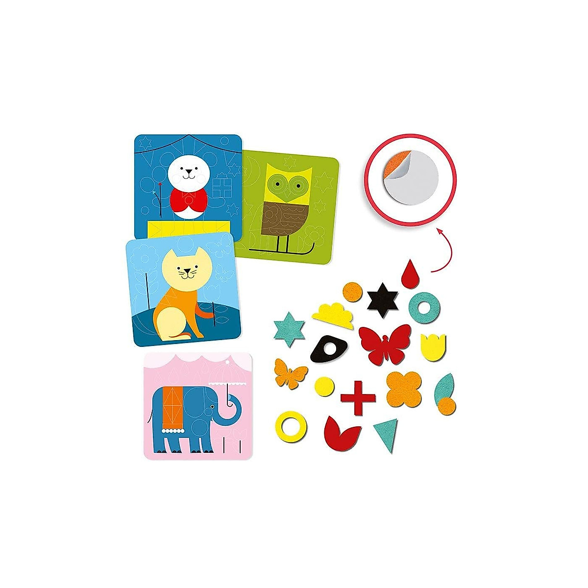 DJECO Gentle Creatures Collage Felt Craft Kit