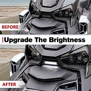 A & UTV PRO Front Center Fairing with Accent Light for Can-Am Ryker 600 900 Rally Edition 2019 2020 2021 2022 2023 Accessories, Waterproof, Plug & Play, Replace OEM # 705013110, Black, 1PC