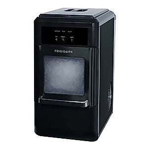Frigidaire EFIC237 Countertop Crunchy Chewable Nugget Ice Maker, 44lbs per day, Auto Self Cleaning, Black Stainless
