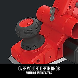 CRAFTSMAN Wood Planer, Hand Planer with Blades, Wrench and Edge Guide, 5/64-inch, 16,500 RPM, 6 Amp, Corded (CMEW300)