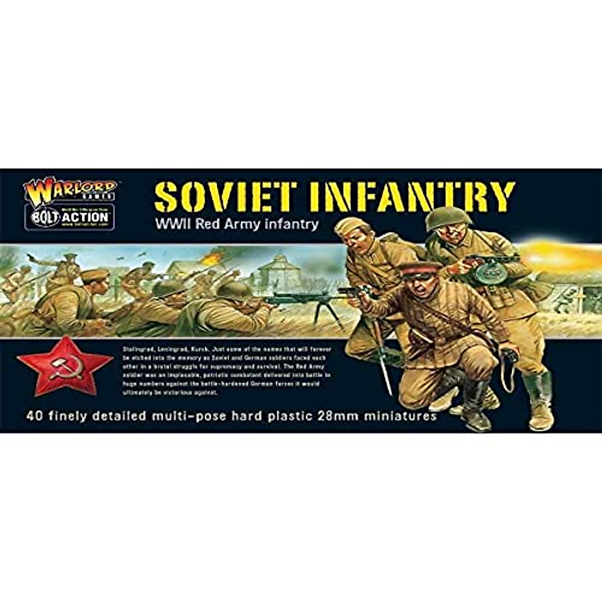 Bolt Action Soviet Red Army Infantry 1:56 WWII Military Wargaming Figures Plastic Model Kit