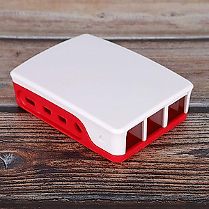 Raspberry Pi 4B Case, Enclosure for Raspberry Pi 4B Classical Red and White Raspberry Pi 4 Case with Suction Pad for Raspberry Pi Model