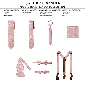 Jacob Alexander Men's Floral Pocket Square Handkerchief