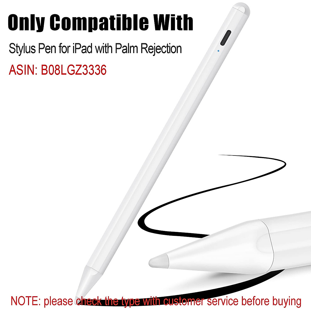 4 Packs Replacement Pen Tip for Stylus iPad Pen with Palm Rejection, Durable Pencil Nips for Precise Drawing & Writing, High Precision and Easy to Replace