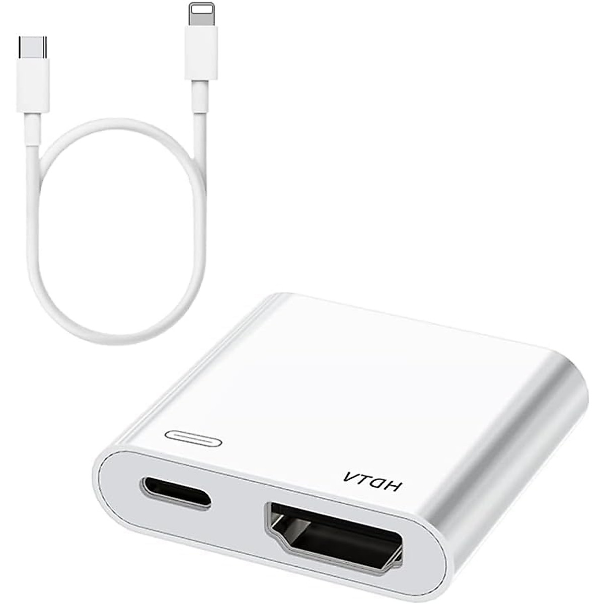 Lightning to HDMI Adapter Cable for iPhone,[Apple MFi Certified] 1080P HDTV Cable Adapter Digital AV Sync Screen Connector Compatible with iPhone/iPad/iPod on HD TV Monitor Projector