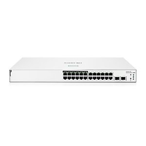 HPE Networking Instant On Switch Series 1830 24-Port Gb Smart-Managed Layer 2 Ethernet Switch with PoE | 24x 1G | 2X SFP | 12x CL4 PoE (195W) | Fan-Less | US Cord (JL813A#ABA)