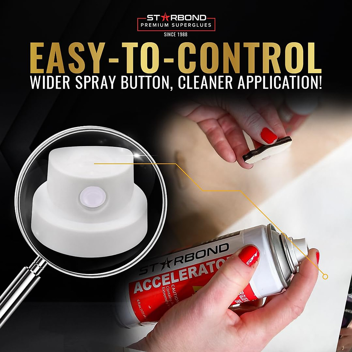 Premium CA Glue with Activator Bundle by STARBOND - (2oz) Thin CA Glue, Medium CA Glue, Thick CA Glue, 6 oz. Aerosol Accelerator - CA Glue for Woodworking, Woodturning, Hobby Models, 3D Printing