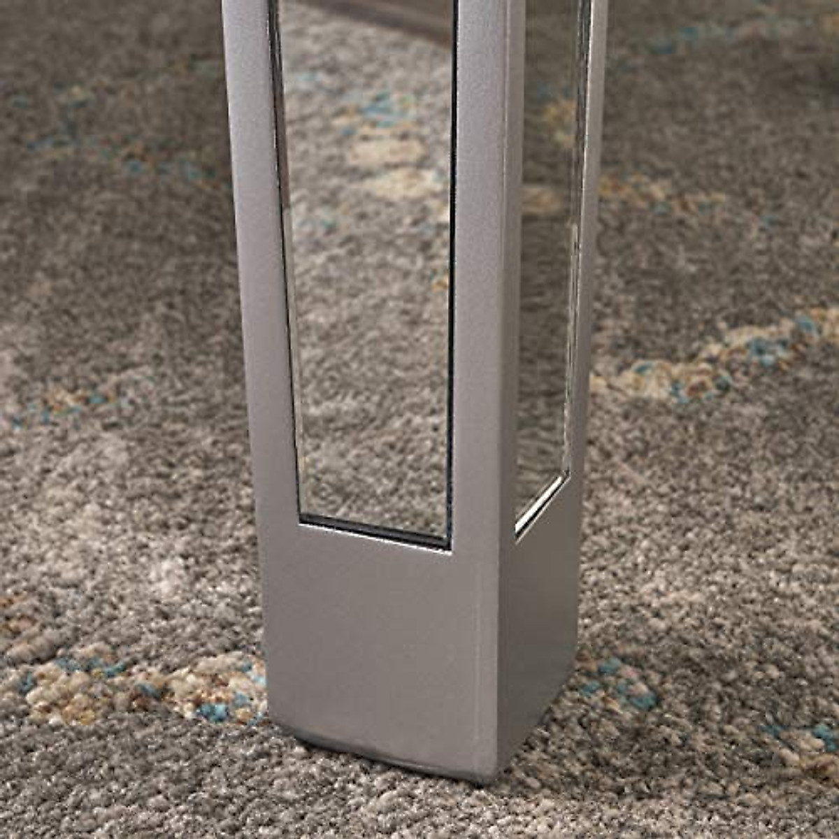 Christopher Knight Home Solanna Mirror Finished Faux Wood Coffee Table, Clear / Mirror White, 23 in x 42.15 in x 18.25 in