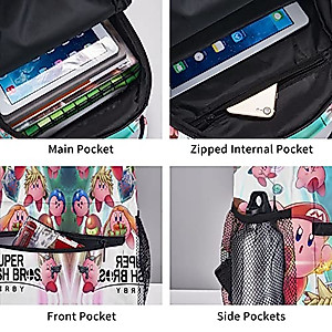 Kir-By Unisex Laptops Backpack Bookbag for Boys Girls 3D Printed Knapsack School Bag