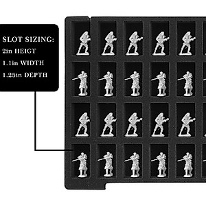 TPCY Miniature Storage Sturdy Carrying Figure Case -108 Slot Figurine Minature Carrying Case,Compatible with Warhammer 40k, Dungeons & Dragons and More (Transparent)