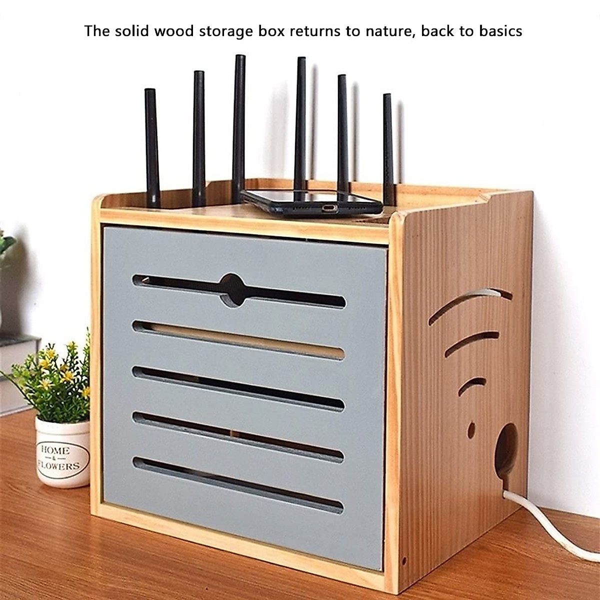 Wireless WiFi Router Storage Box WiFi Set-top Box TV Accessories Rack Office Desktop Storage Box Large Capacity Storage Box