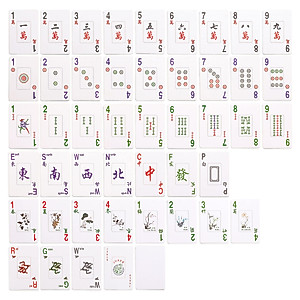 Yellow Mountain Imports American Mah Jongg (Mahjong) Playing Cards - 178 Card Set