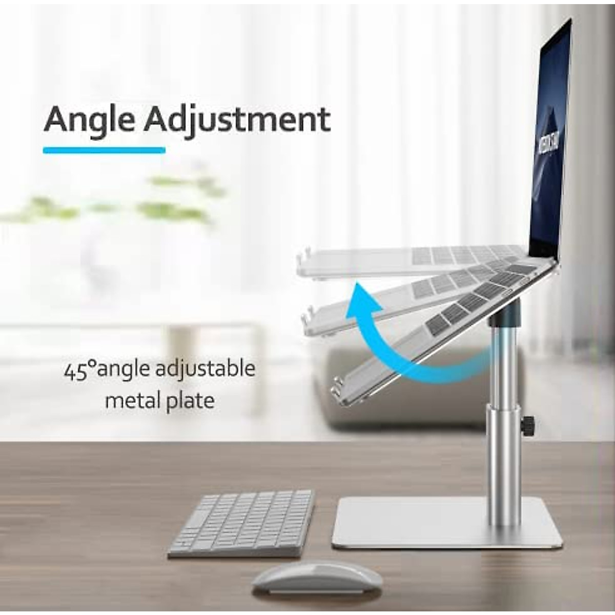 KitBox Laptop Stand for Desk with Adjustable Height and Angle,Aluminum Alloy Notebook Stand for All Laptop.