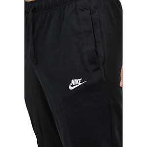Nike NSW Club Pants Open Hem Jersey Black/White LG
