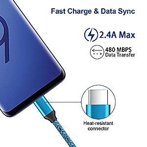 Wall Charger Plug 3 Pack, Type C Charger Cable 3 Pack 6FT Compatible for Motorola Moto G Fast/G Power/G Stylus/G Pro/G Play, Edge 5G UW/One 5G UW ace, G10 G9 G8 G7 Power Plus Play, G6 Plus Z2 Z3 Z4