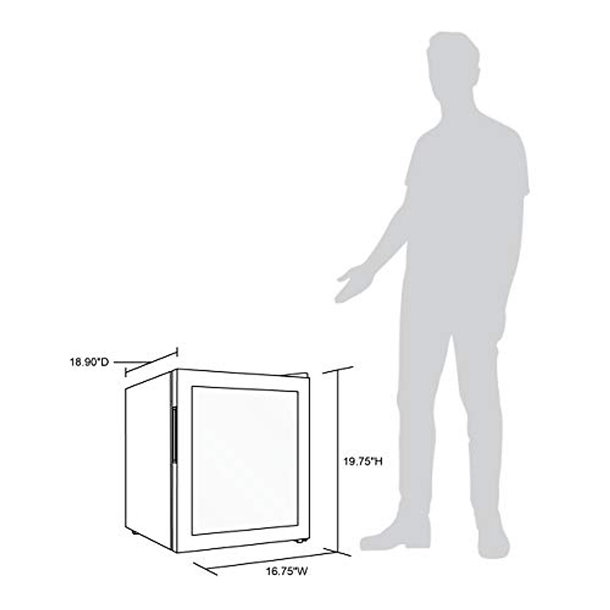 NewAir Mini Fridge Beverage Refrigerator and Cooler, Free Standing Glass Door Refrigerator Holds Up To 60 Cans, Cools to 37 Degrees Perfect Beverage Organizer For Beer, Wine, Soda, and Pop