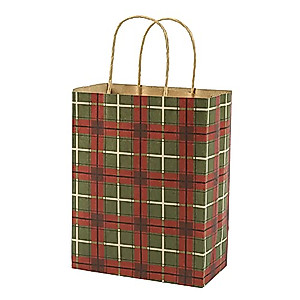 Sattiyrch Christmas Gift Bags 28 Count,Medium Size Kraft Paper Gift Bags with Handles,Brown Shopping Bags, Party Bags