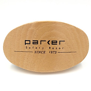 Parker Natural Boar Bristle Military Style Hair and Beard Brush with Genuine Beechwood Handle, Perfect for Styling and Grooming of Hair and Beards
