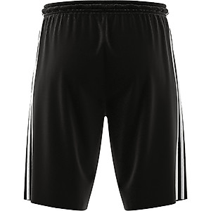adidas Men's Warm-up Tricot Regular 3-Stripes Shorts, Black/White, Large