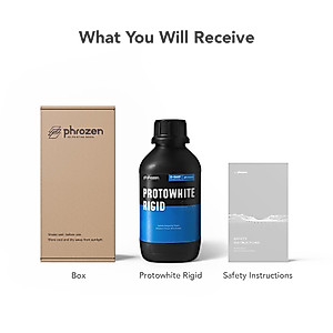 phrozen Protowhite Rigid Resin 405nm LCD UV-Curing Standard Photopolymer Resin Great for Industrial Prototype (1KG)