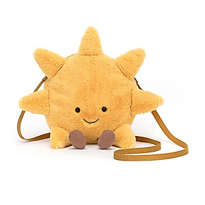 Jellycat Amuseable Sun Plush Bag Crossbody Purse with Zip Top Gifts for Kids Girls Tweens and Teens