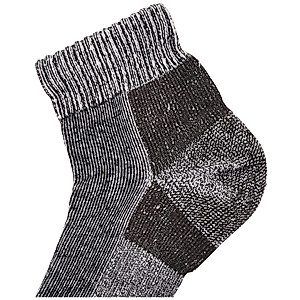 Thorlos Men's / Women's Moderate Cushion Trail Running Quarter Socks Black XL