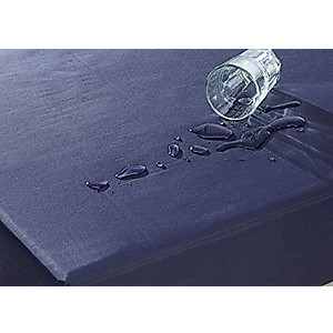 AC Pacific 6-Inch Water-Resistant Memory Foam Mattress Made in USA with Stylish Diamond-Quilted Breathable Fabric, Distributes Weight Evenly, Twin Deluxe, Navy Blue