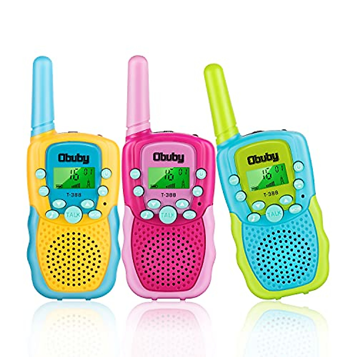 Obuby Toys for 3-12 Year Old Boys Walkie Talkies for Kids 22 Channels 2 Way Radio Gifts Toys with Backlit LCD Flashlight 3 KMs Range Gift Toys for Age 3 up Boy and Girls to Outside , Hiking, Camping