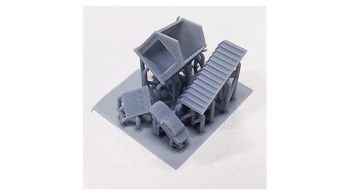 Outland Models N Scale Garage with Car - Perfect for Railroads