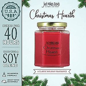Christmas Hearth Scented Blended Soy Candle | Spice, Wood & Fireplace Aroma | Hand Poured in USA by Just Makes Scents