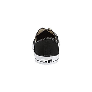 Converse M9166- Chuck Taylor All Star Unisex Ox Low Top Black Sneakers, 9 Women/7 Men