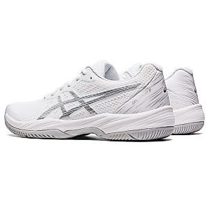 ASICS Women's Gel-Game 9 Tennis Shoes, 7.5, White/Pure Silver
