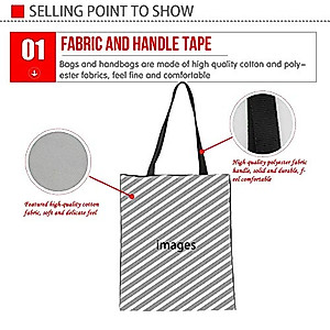 Coloranimal Big Capacity Linen Tote Bag Heavy Duty Carrier Top Handle Women Pouch Bulldog Floral