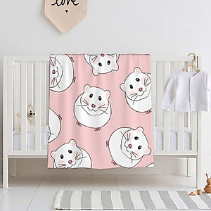 Baby Blanket for Boys Girls,Hamster Balls On Pink Super Soft Micro Fleece Plush Blankets Toddler Receiving Blanket for Crib Stroller Shower Gifts 30 x 40 Inch