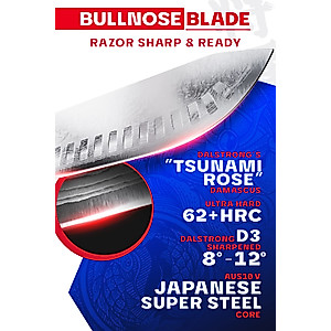 DALSTRONG Bull Nose Butcher Knife - 8 inch - Shogun Series ELITE - Japanese AUS-10V Super Steel - Vacuum Heat Treatment - Sheath Included - Meat, BBQ, Breaking Knife - Carving Knife - Heavy Duty