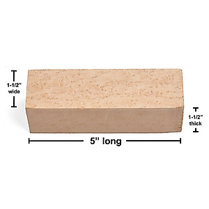 Bird's Eye Maple Wood Knife Handle BLOCK (Each Piece is Unique) 5" x 1-1/2" x 1-1/2"