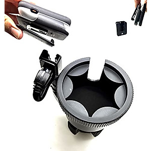 LycoGear Adjustable Car Drink Cup Holder Organizer Expander Mount w/Universal Ham CB Radio Microphone Mic Hanger Holder for ThermoFlask Coleman Yeti Hydro Flasks Nalgenes Camelbak Insulated Tumbler