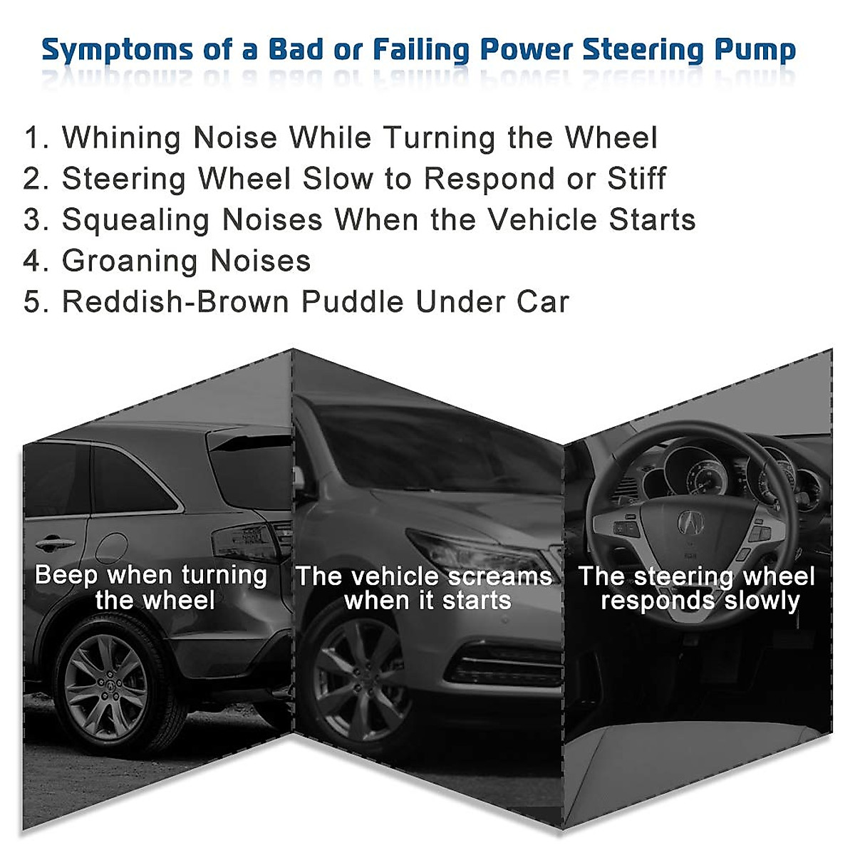 Power Steering Pump Replacement For Compatible with 2006 2007 2008 2009 2010 2011 Honda Ridgeline 3.5L Power Assist Pump Replace # 21-5193
