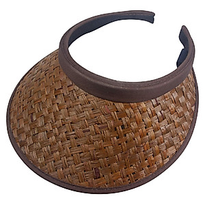 TOP HEADWEAR Straw Clip-On Visor - Brown