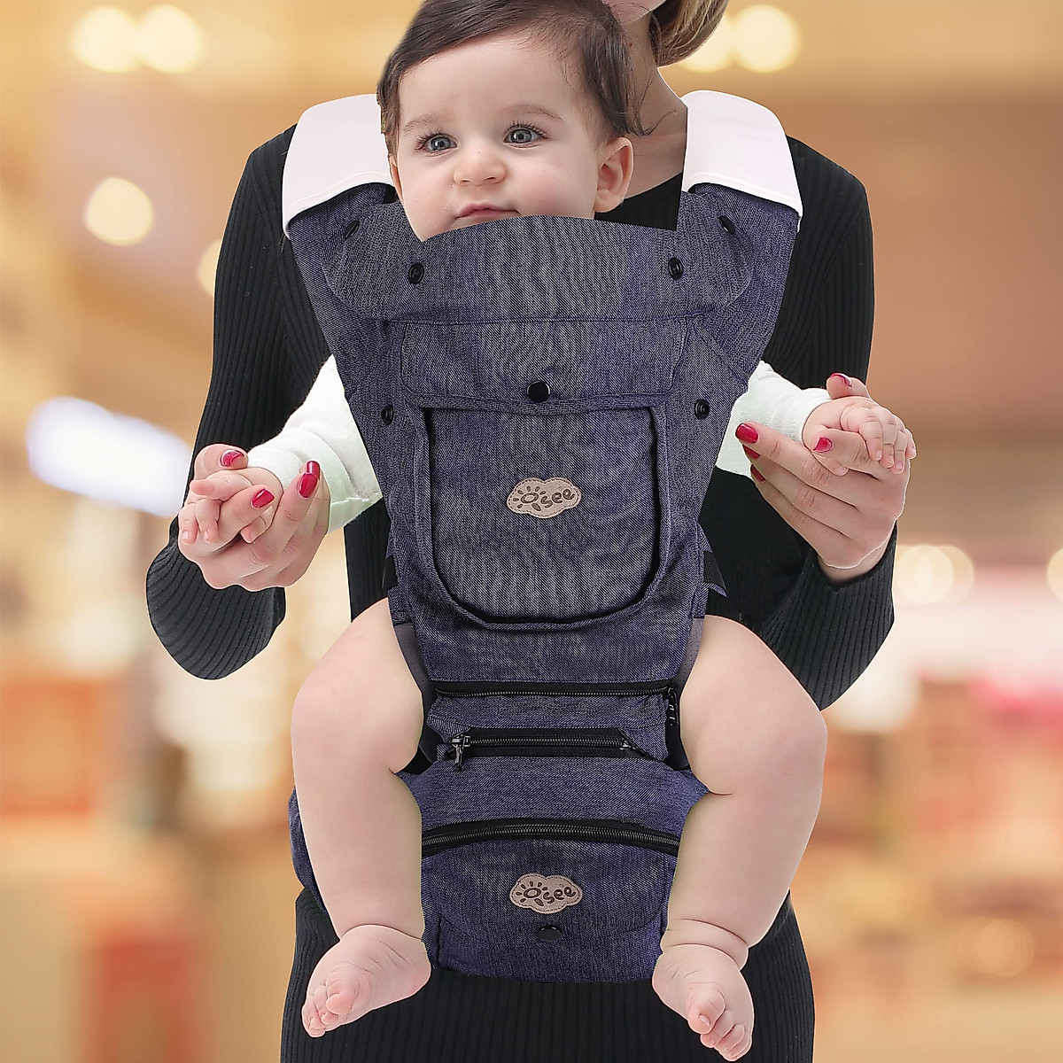 ISEE Ergonomic Baby Carrier, Comfortable Hip Seat and Design for Happy Babies and Parents