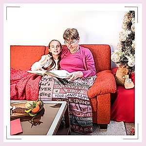 Loxezom Grandma Gifts, Gifts for Grandma from Granddaughter, Nana Gifts, Best Grandma Christmas Birthday Gifts Throw Blanket 60" x 50", Grandma Gifts from Grandchildren, Grandmother Granny Gifts Ideas