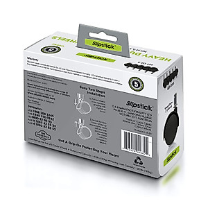 Slipstick CB682 2 Inch Replacement Office Chair Wheels (Set of 5 Casters) Universal Standard Size Stem 7/16 Inch x 7/8 Inch - Black Plastic