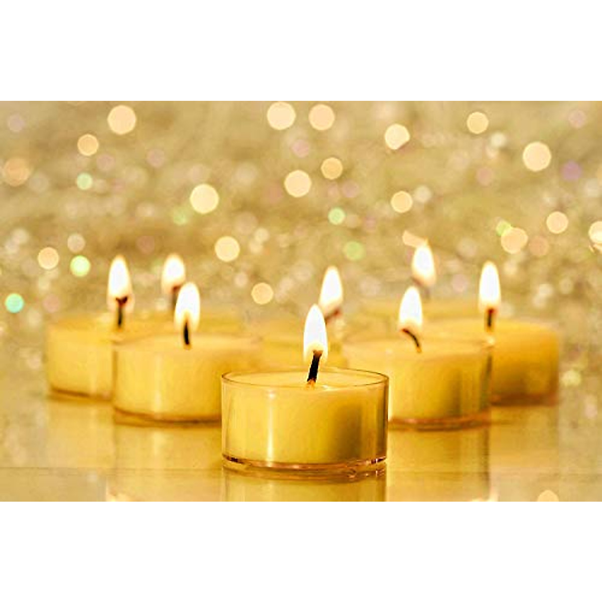 100% Pure Raw Beeswax Tea Lights Candles Organic Hand Made (Set of 12)