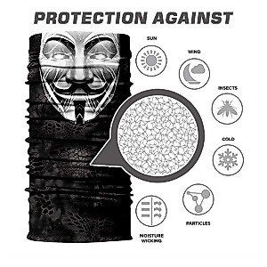 Seamless Neck Gaiter Shield Scarf Bandana Face Mask Seamless UV Protection for Motorcycle Cycling Riding Running Headbands