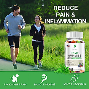 Hemp Gummies 2 Packs - 100% Natural Organic Hemp Gummy Extra Strength High Potency with Pure Hemp Oil Extract Vegan Edible Bear Candy Made in US