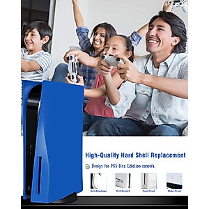 Joso Faceplate for PS5 Disc Edition, Anti-Scratch Dustproof Case Replacement, Cover Skin Fit for PS5 Console (CD-ROM), Plates for PS5 Accessories, Easy Installation - Blue