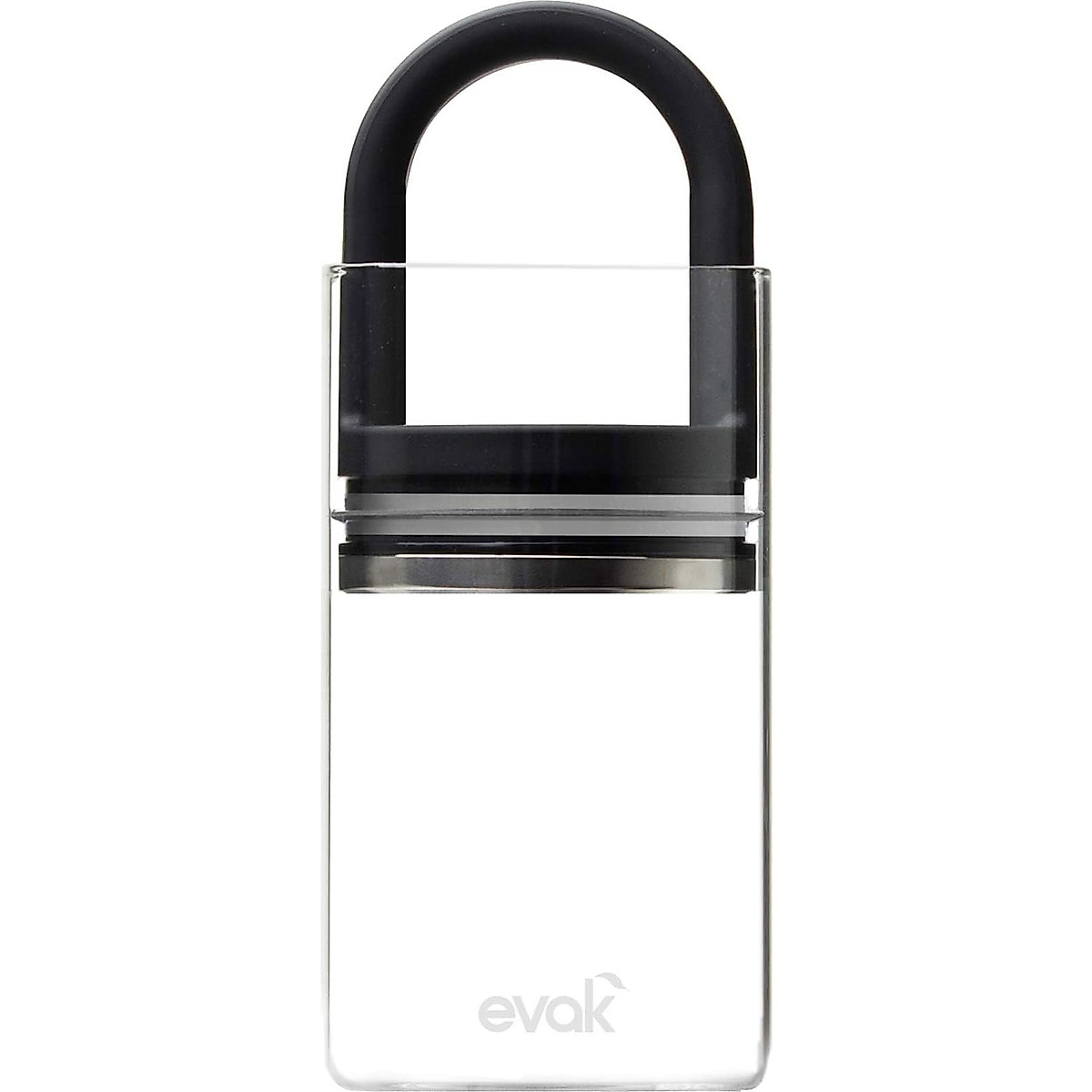 Prepara Evak Classic Glass Food Storage, 24 Ounce, Black