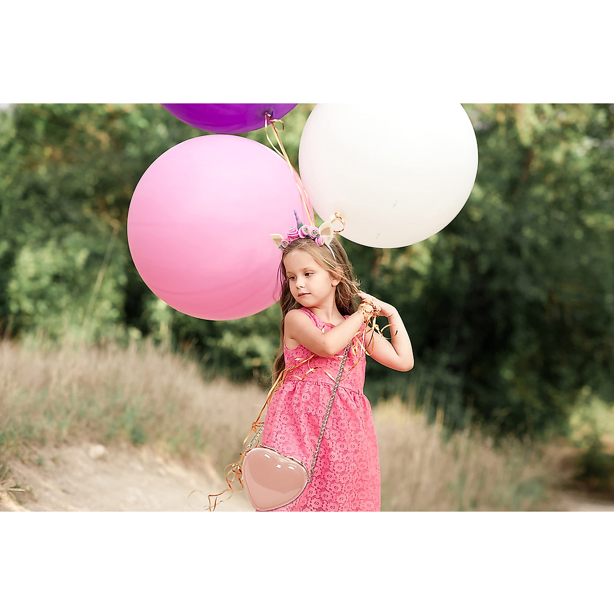 Girls Purse Kids Little Handbag - Toddler Crossbody Small Shoulder Bag Jelly Strap Body Sweet Gifts (Pink)