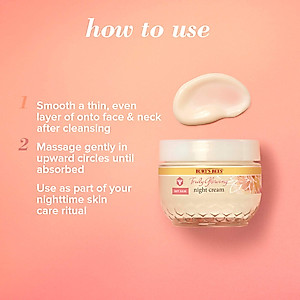 Burts Bees Truly Glowing Night Cream - Dry Skin Unisex 1.8 oz, White