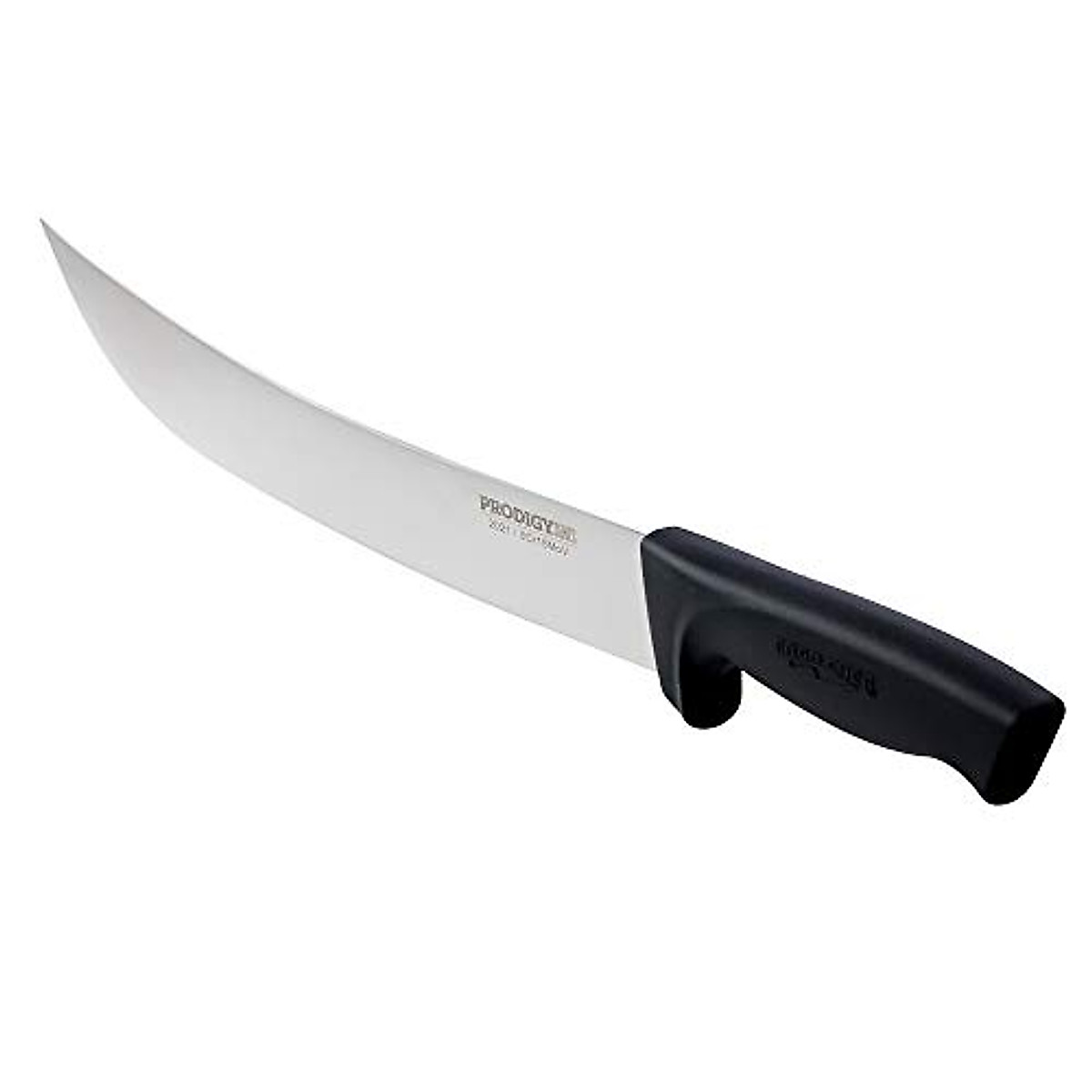 Ergo Chef Prodigy Series 12-Inch Cimeter - Curved High Carbon Stainless Steel Blade - Breaking Knife - Butcher's Meat Knife, Ergonomic Non-Slip Handle, Black